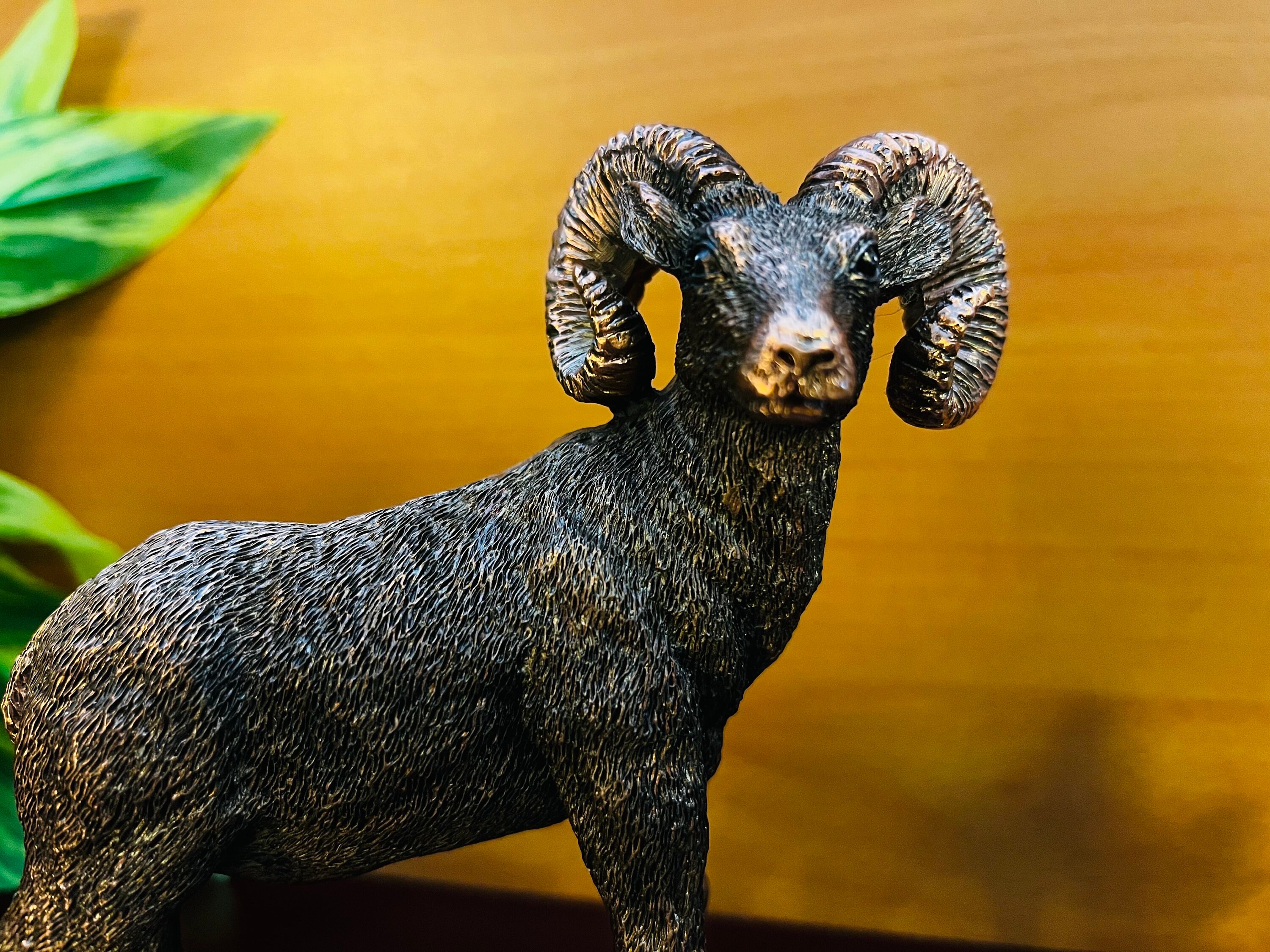 Bronze Ram Sculpture on Base, Blank for Home and Office Decor, Add ...