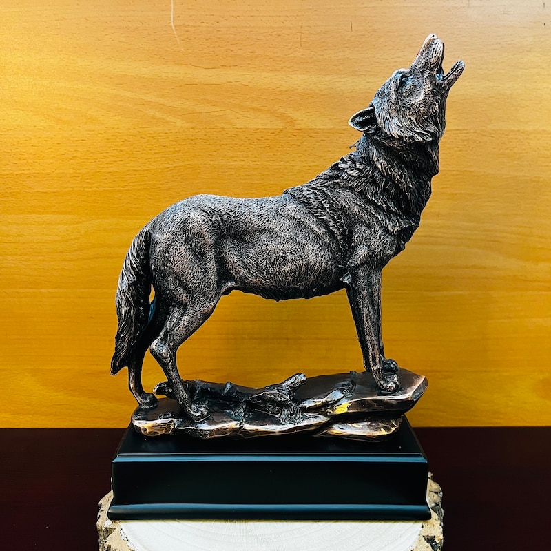 Wolf Sculpture - Etsy