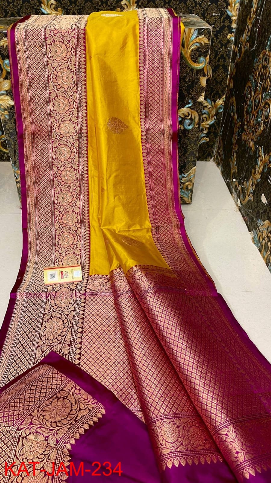 Pure Handloom Banarasi Katan Silk Saree With Silk Mark Certificate ...
