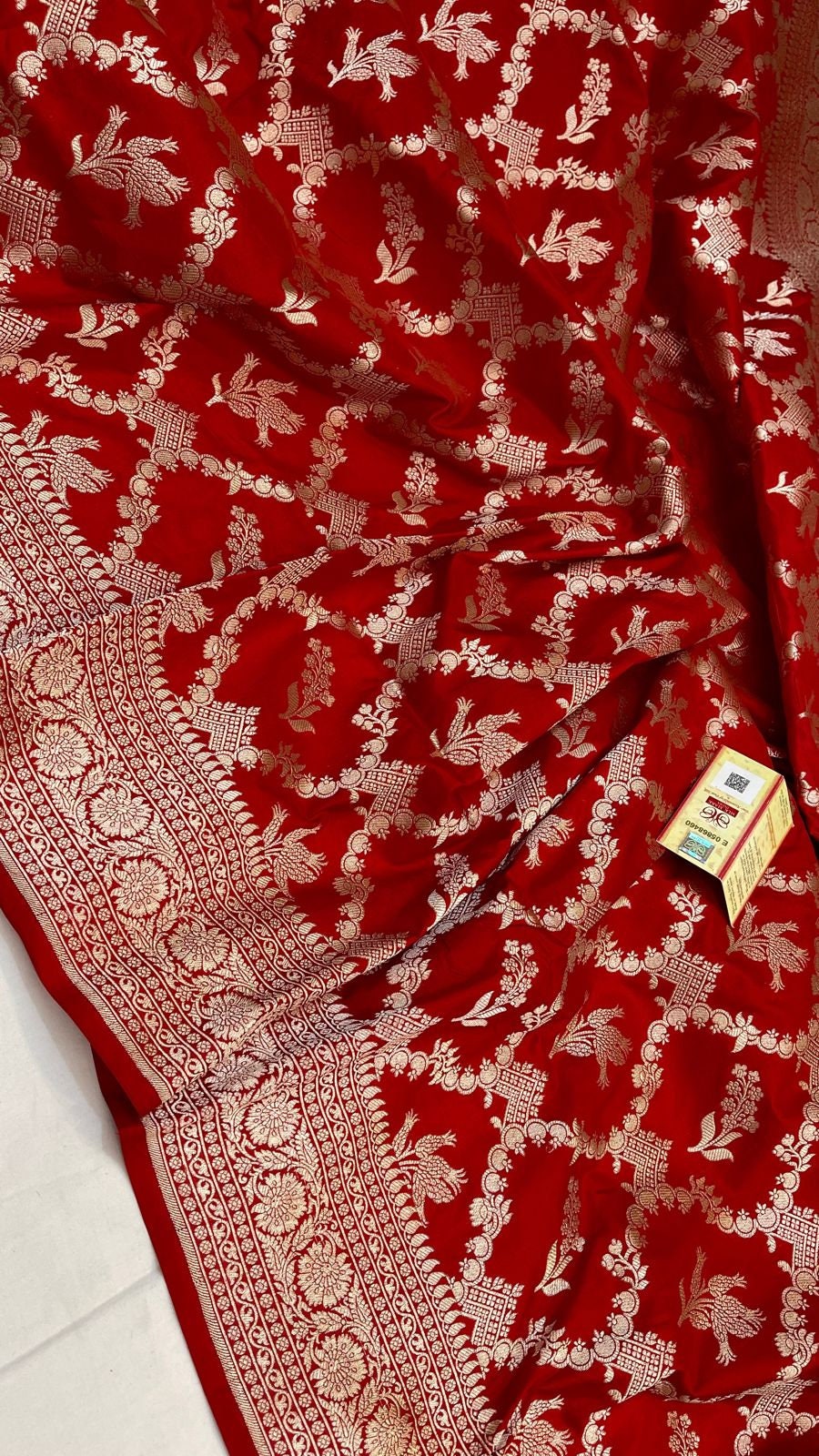 Buy Pure Handloom Banarasi Katan Silk Saree With Silk Mark Certificate ...