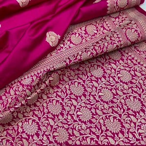 Indian Traditional Exclusive Aari Handwork Banarasi Saree for Wedding ...