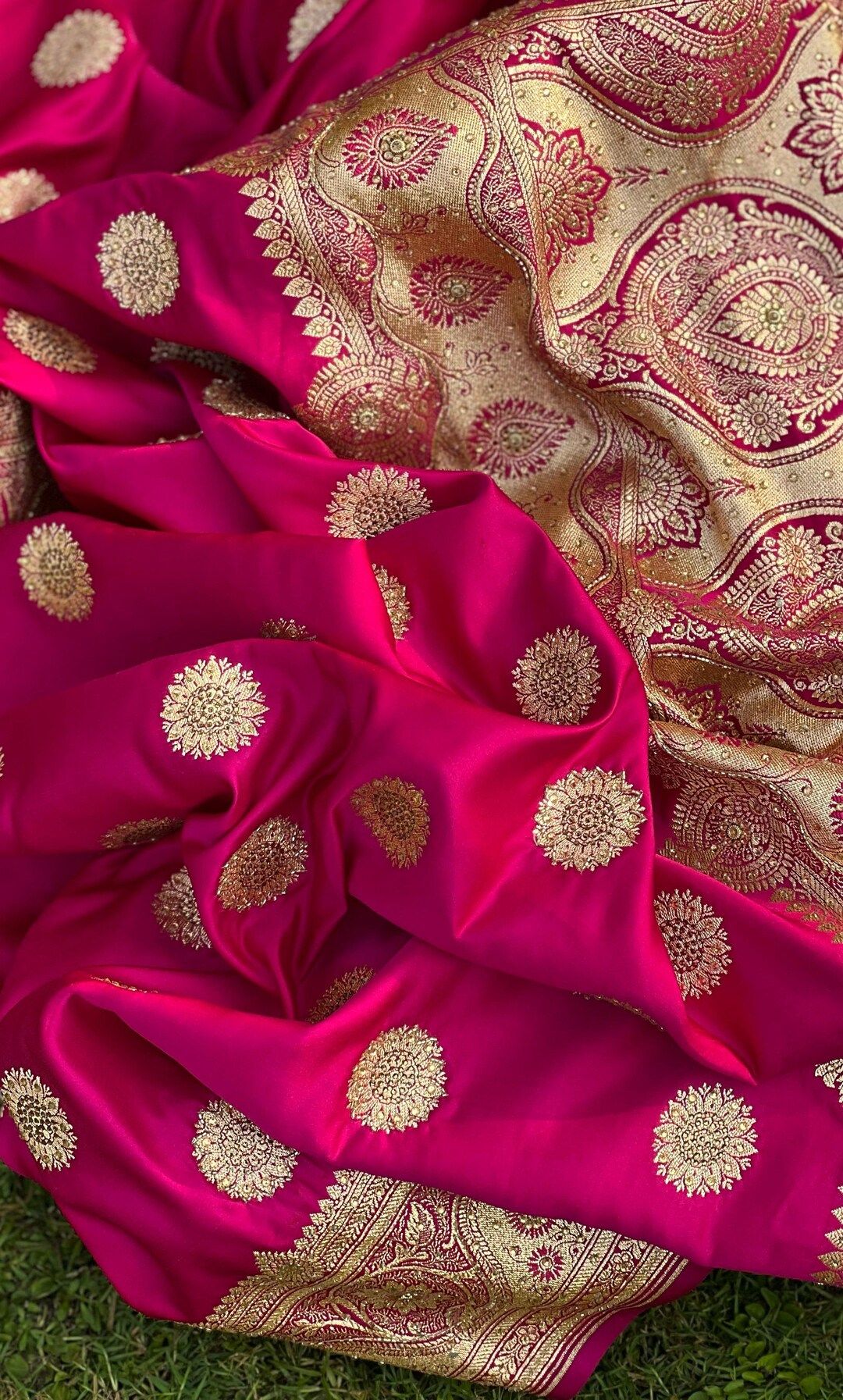 Indian Traditional Exclusive Aari Handwork Banarasi Saree for Wedding ...