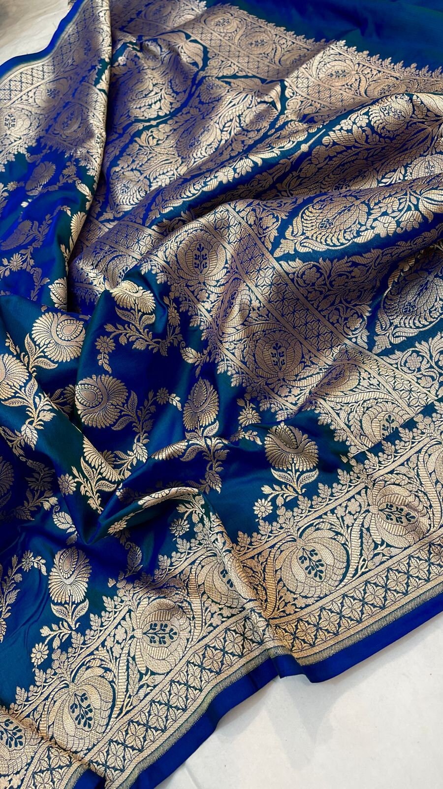 Buy Pure Handloom Banarasi Katan Silk Saree With Silk Mark Certificate ...