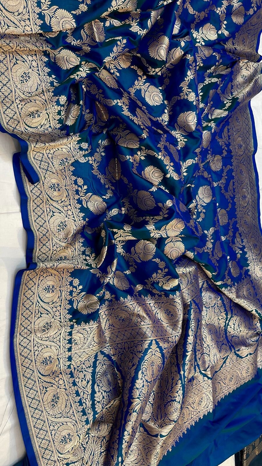 Buy Pure Handloom Banarasi Katan Silk Saree With Silk Mark Certificate ...