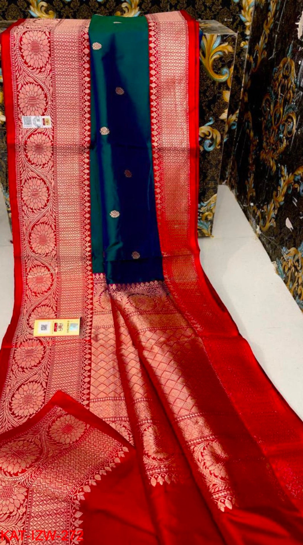 Pure Handloom Banarasi Katan Silk Saree With Silk Mark Certificate ...