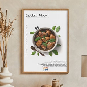 Philippines Chicken Adobo National Dish Poster Digital Artwork | Print ...