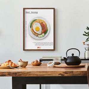 Indonesia Nasi Goreng National Dish Poster Digital Artwork | Print at ...