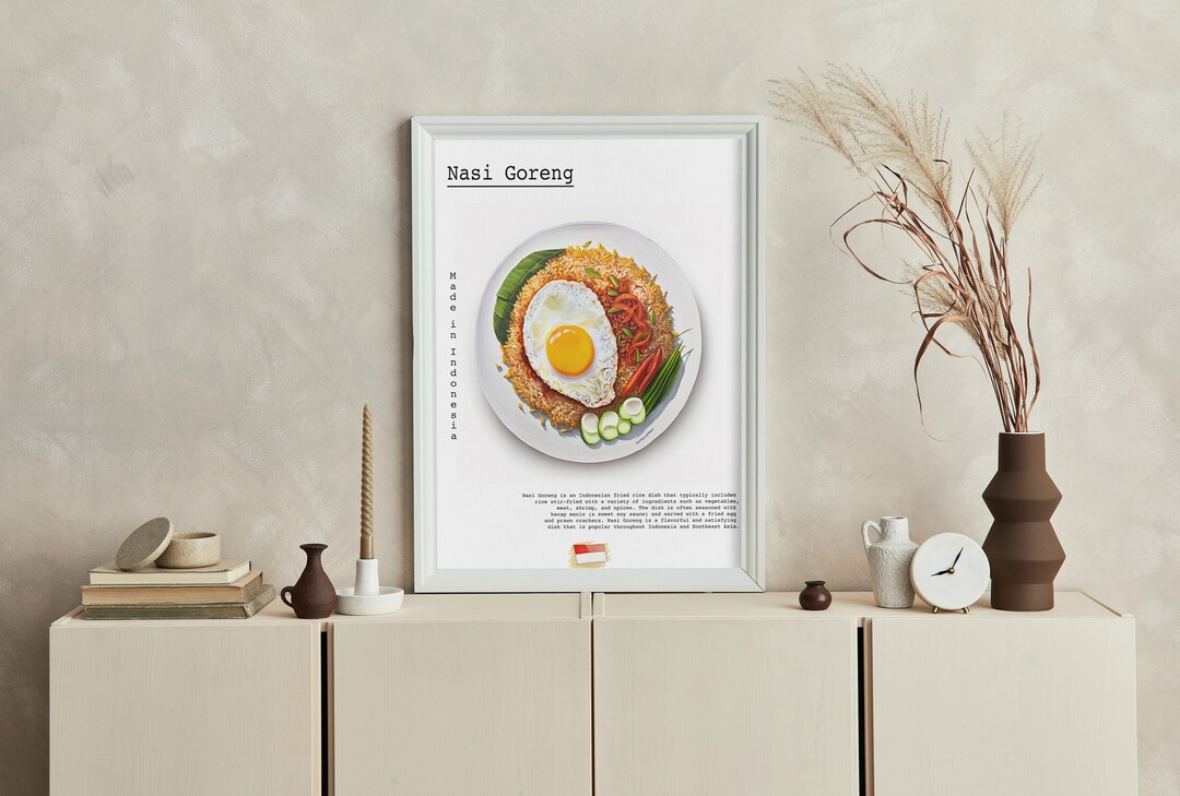 Indonesia Nasi Goreng National Dish Poster Digital Artwork | Print at ...