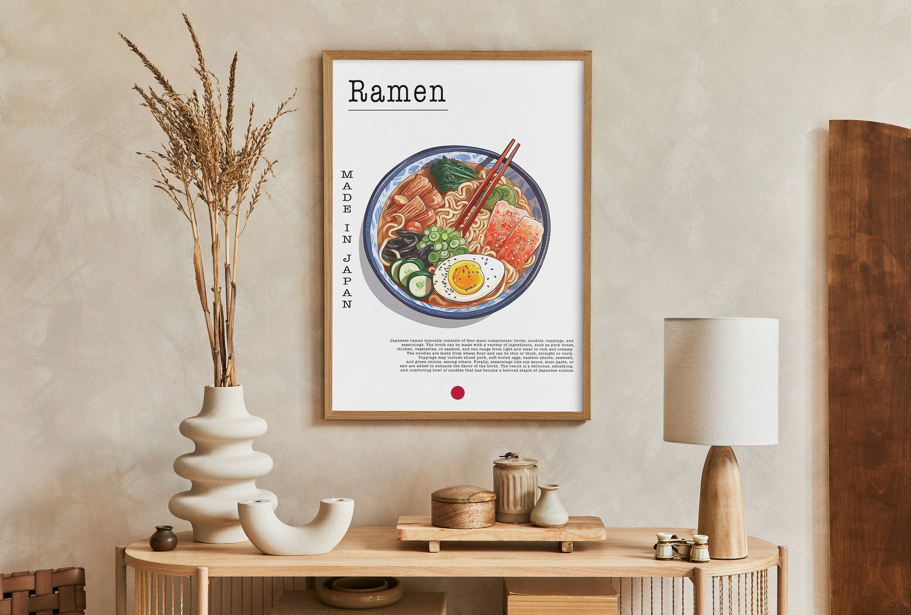 Japanese Ramen Japan National Dish Poster Digital Artwork - Etsy