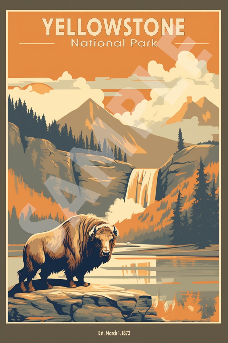 US National Parks Retro Poster 15 Parks Combo Pack All Sizes - Etsy