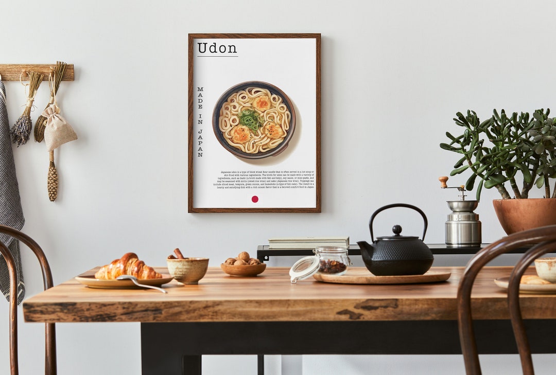 Japanese Udon Japan National Dish Poster Digital Artwork Print at Home ...