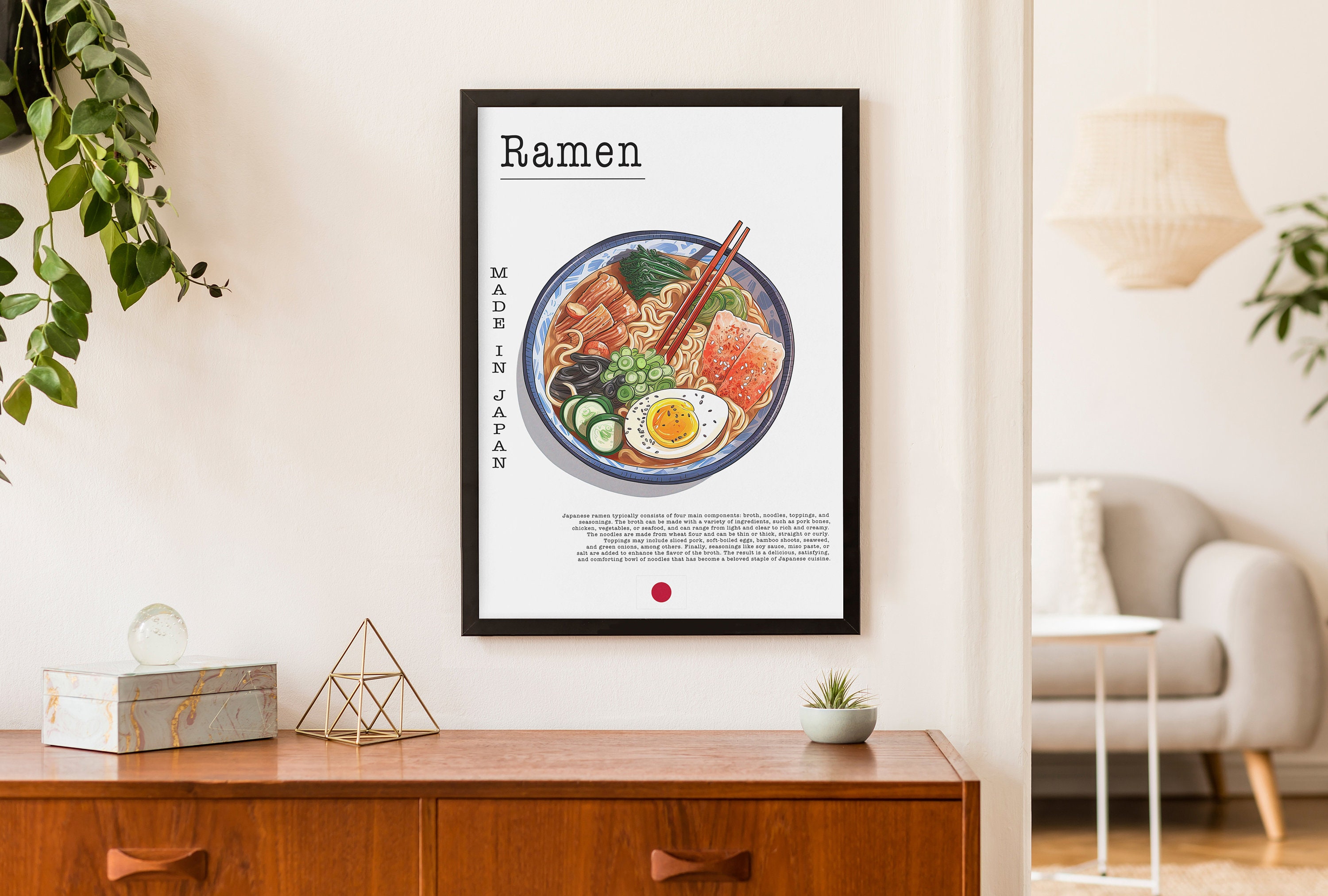 Japanese Ramen Japan National Dish Poster Digital Artwork - Etsy