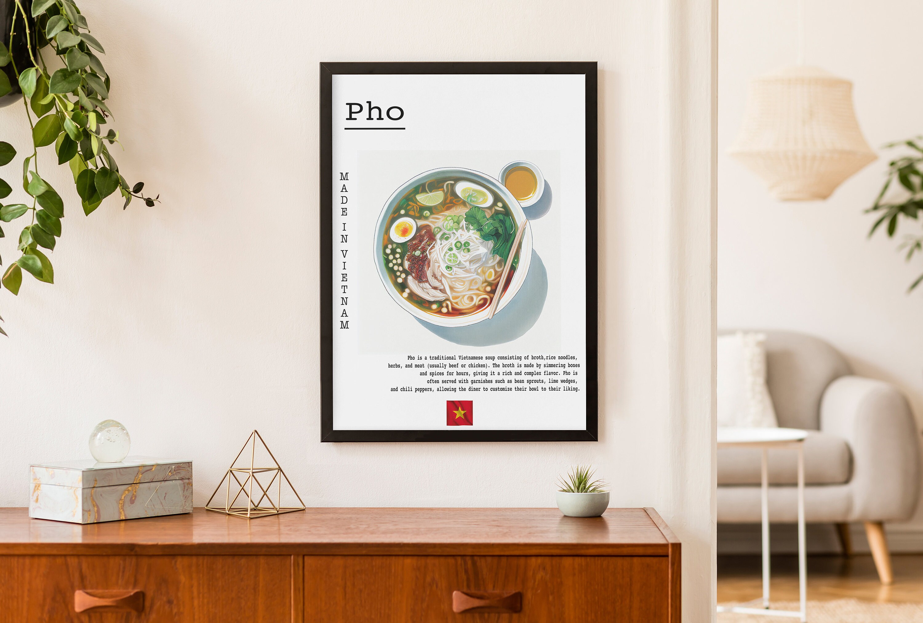 Vietnamese Pho National Dish Poster Digital Artwork Print at - Etsy