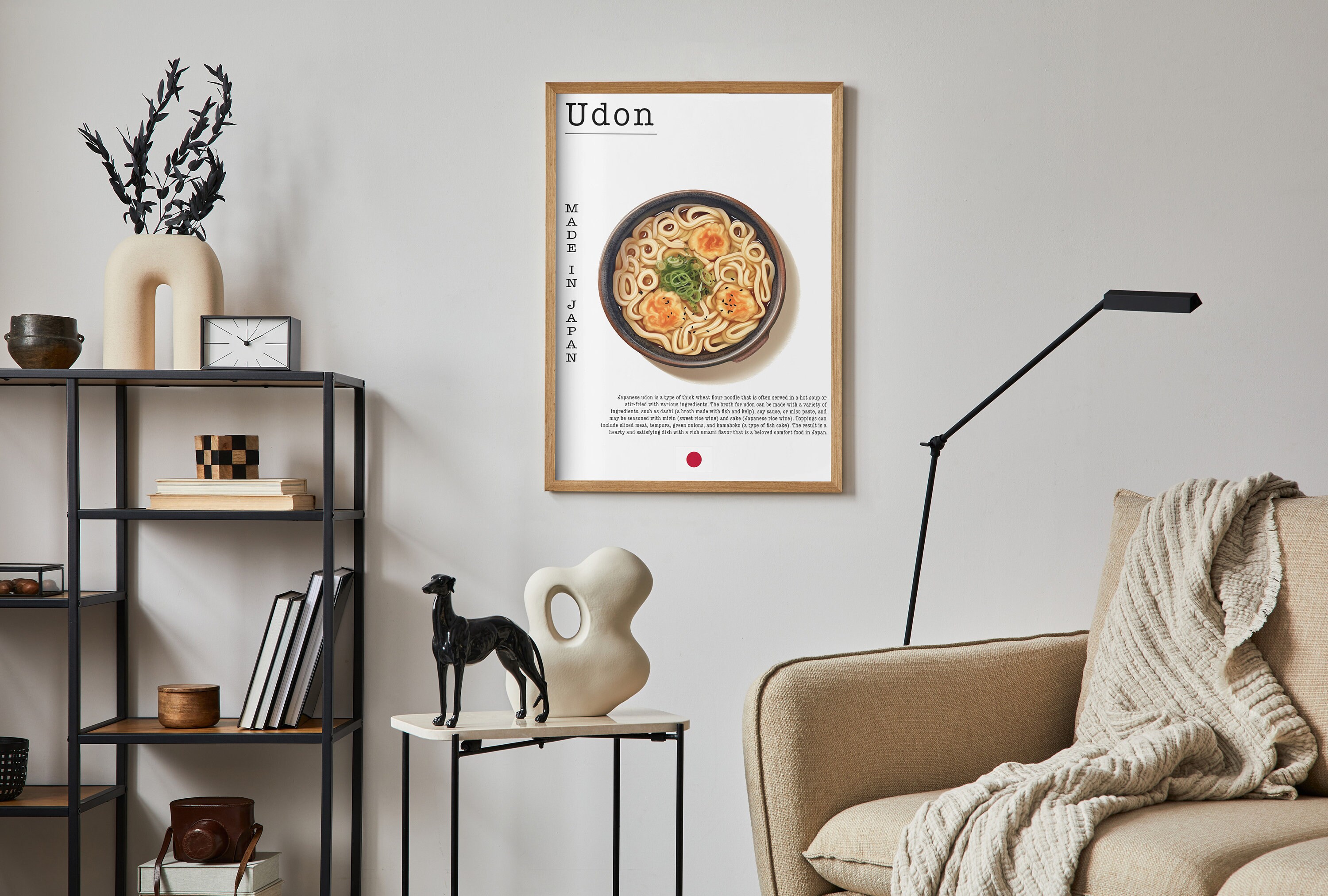 Japanese Udon Japan National Dish Poster Digital Artwork Print at Home ...