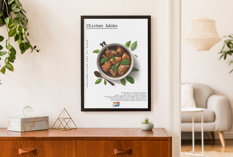 Philippines Chicken Adobo National Dish Poster Digital Artwork | Print ...