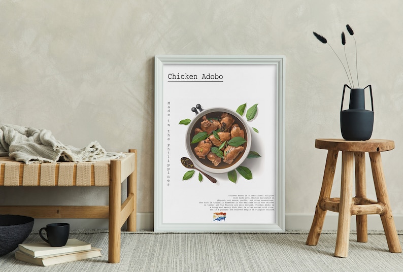Philippines Chicken Adobo National Dish Poster Digital Artwork | Print ...