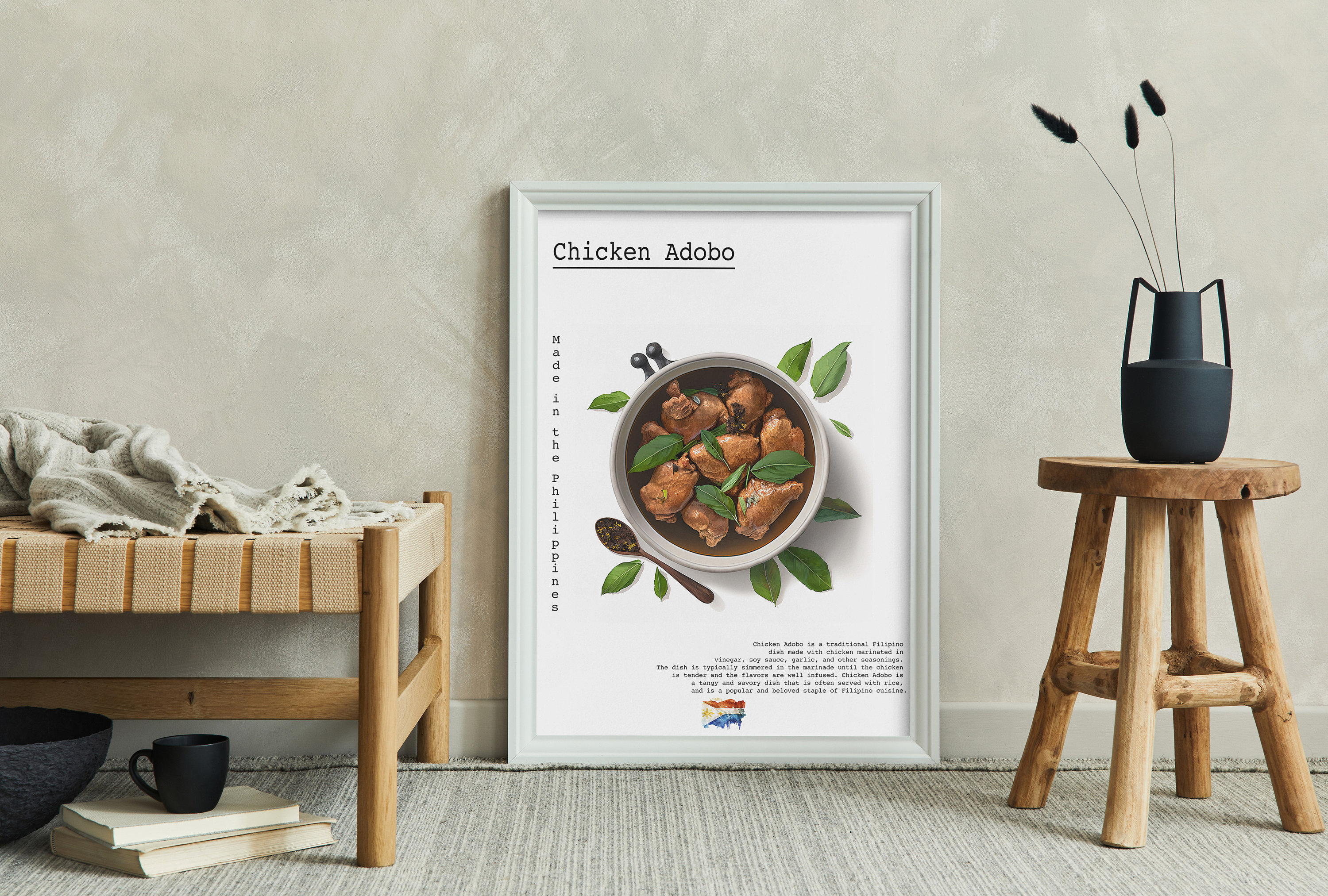 Philippines Chicken Adobo National Dish Poster Digital Artwork Print at ...