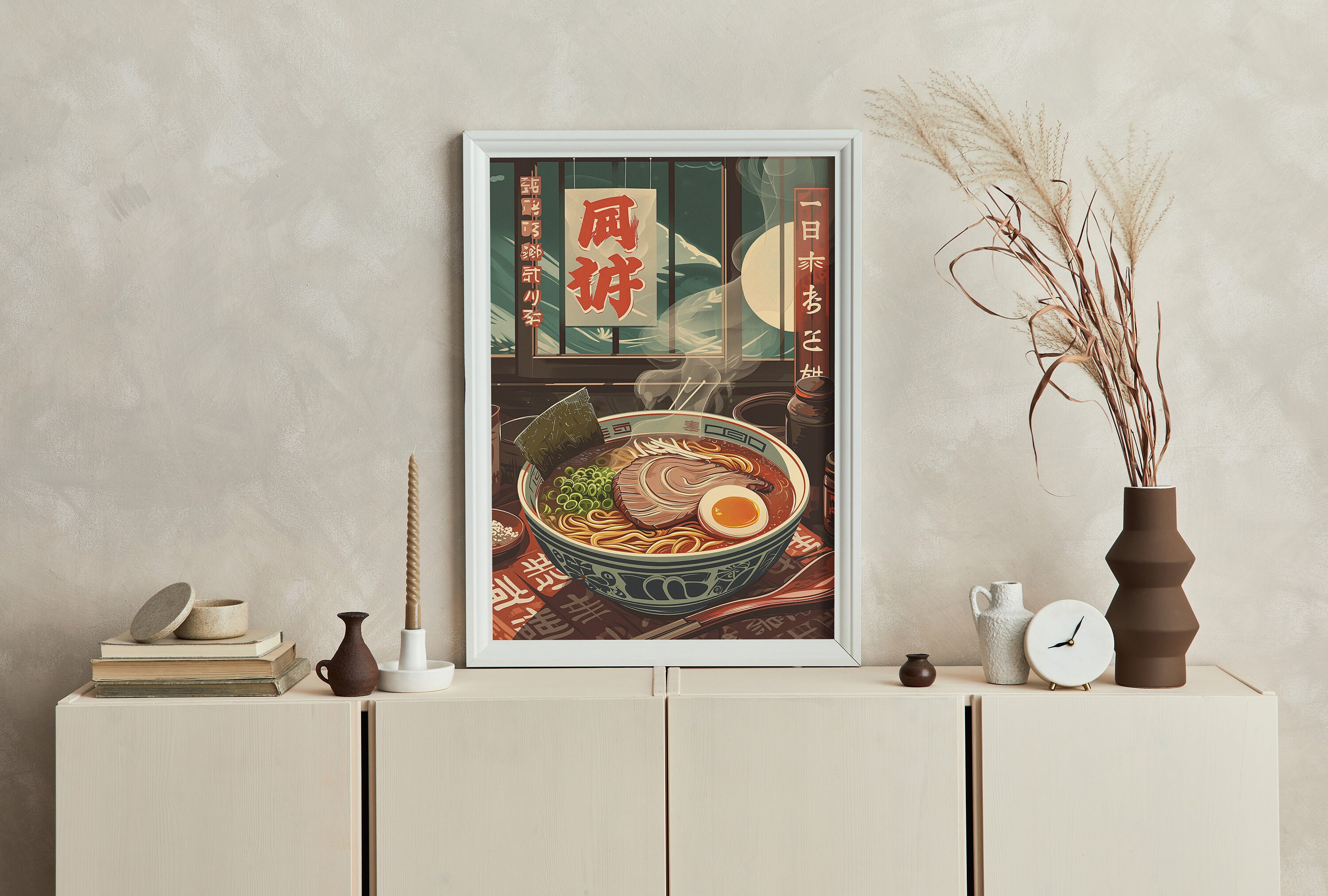 Vintage Style Japanese Ramen Poster Digital Artwork Wall Art PRINTABLE ...