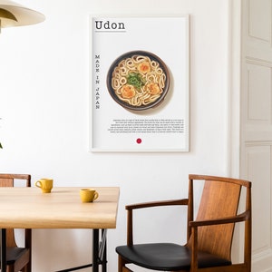 Japanese Udon Japan National Dish Poster Digital Artwork Print at Home ...