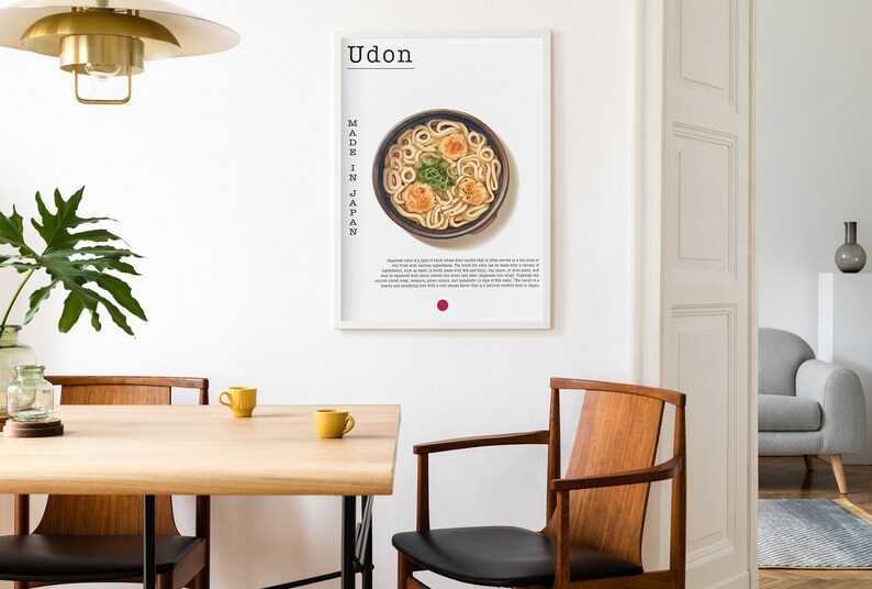 Japanese Udon Japan National Dish Poster Digital Artwork Print at Home ...