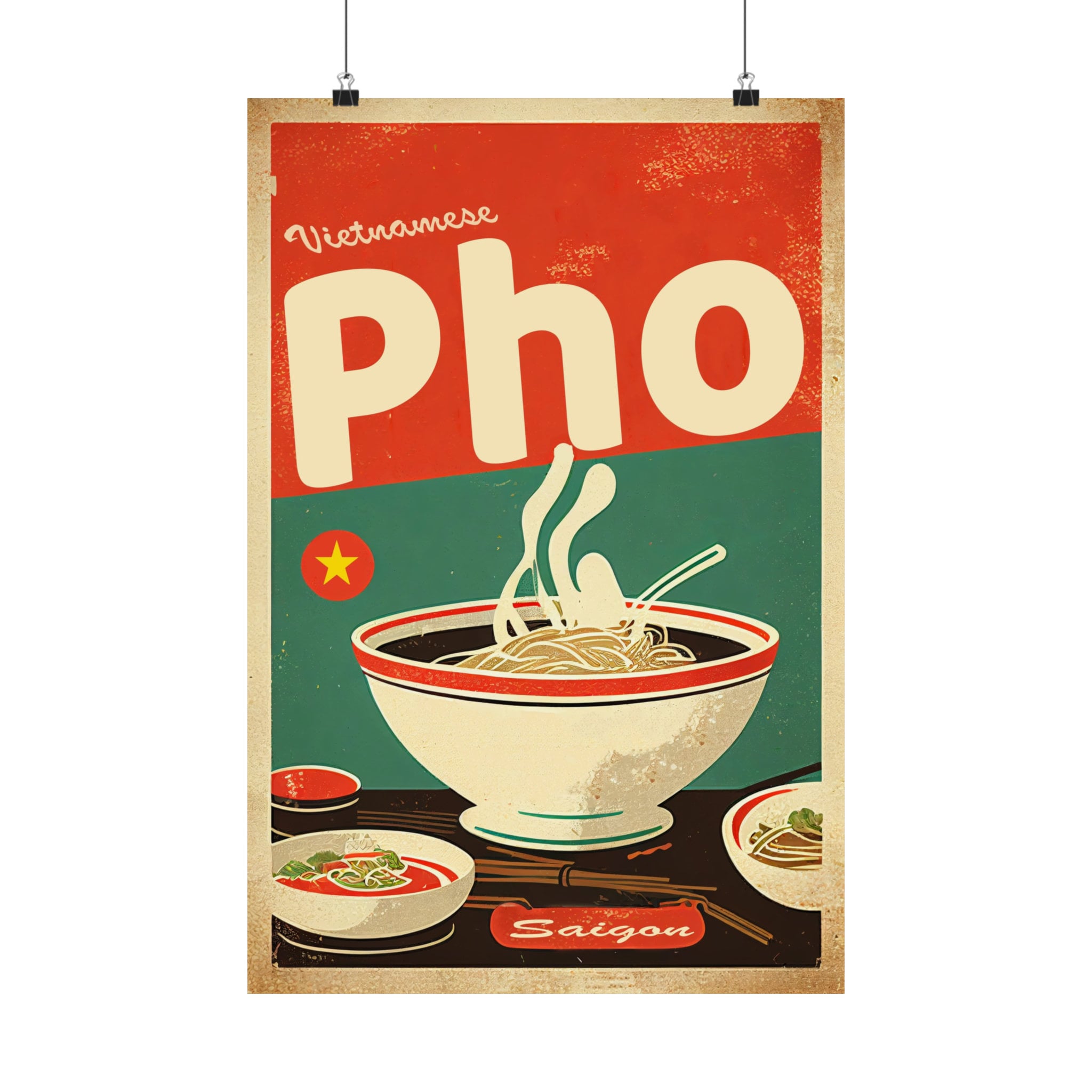 Vintage Vietnamese Pho Poster in 16x24 - Etsy