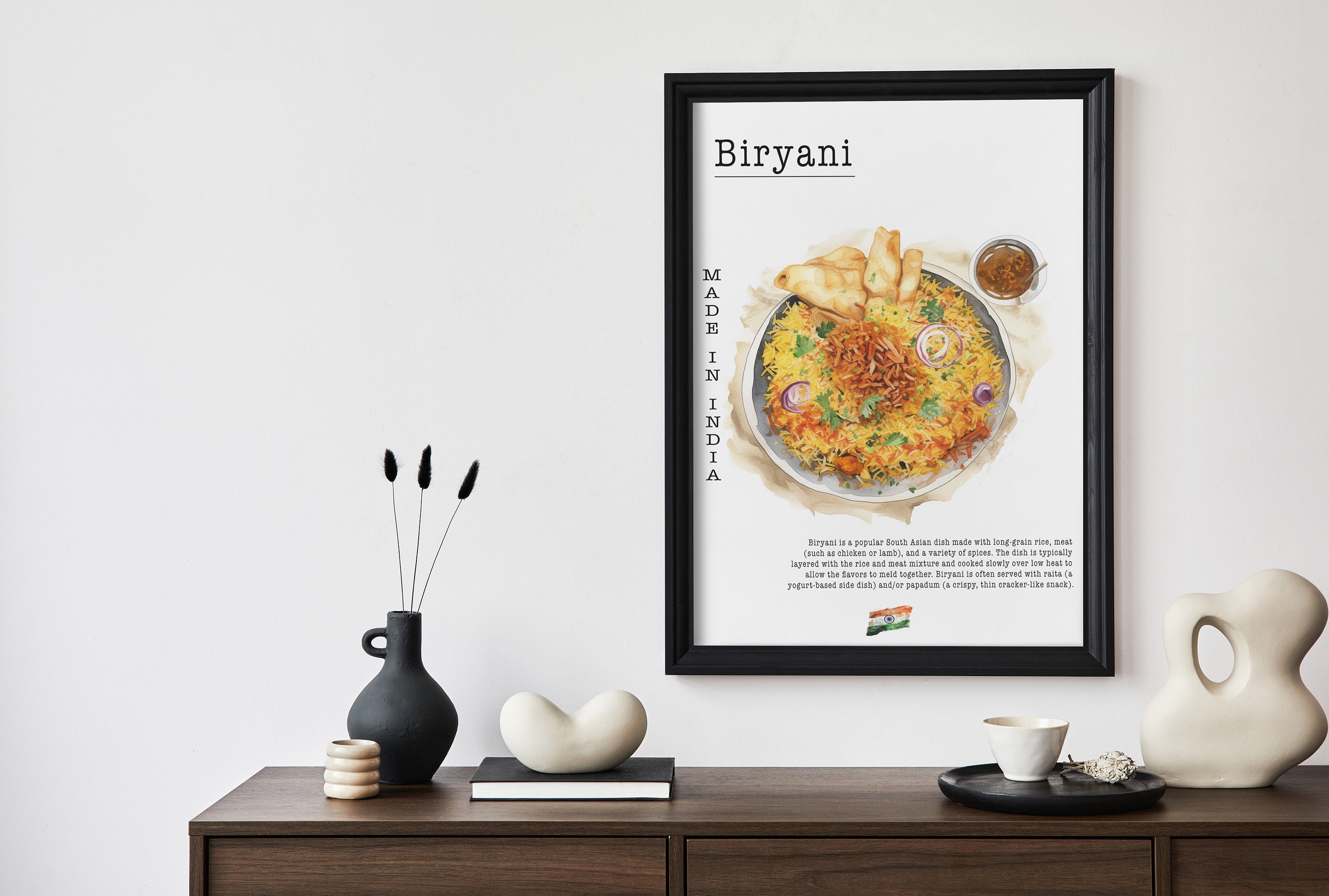 Indian Biryani National Dish Poster Digital Artwork | Print at Home ...