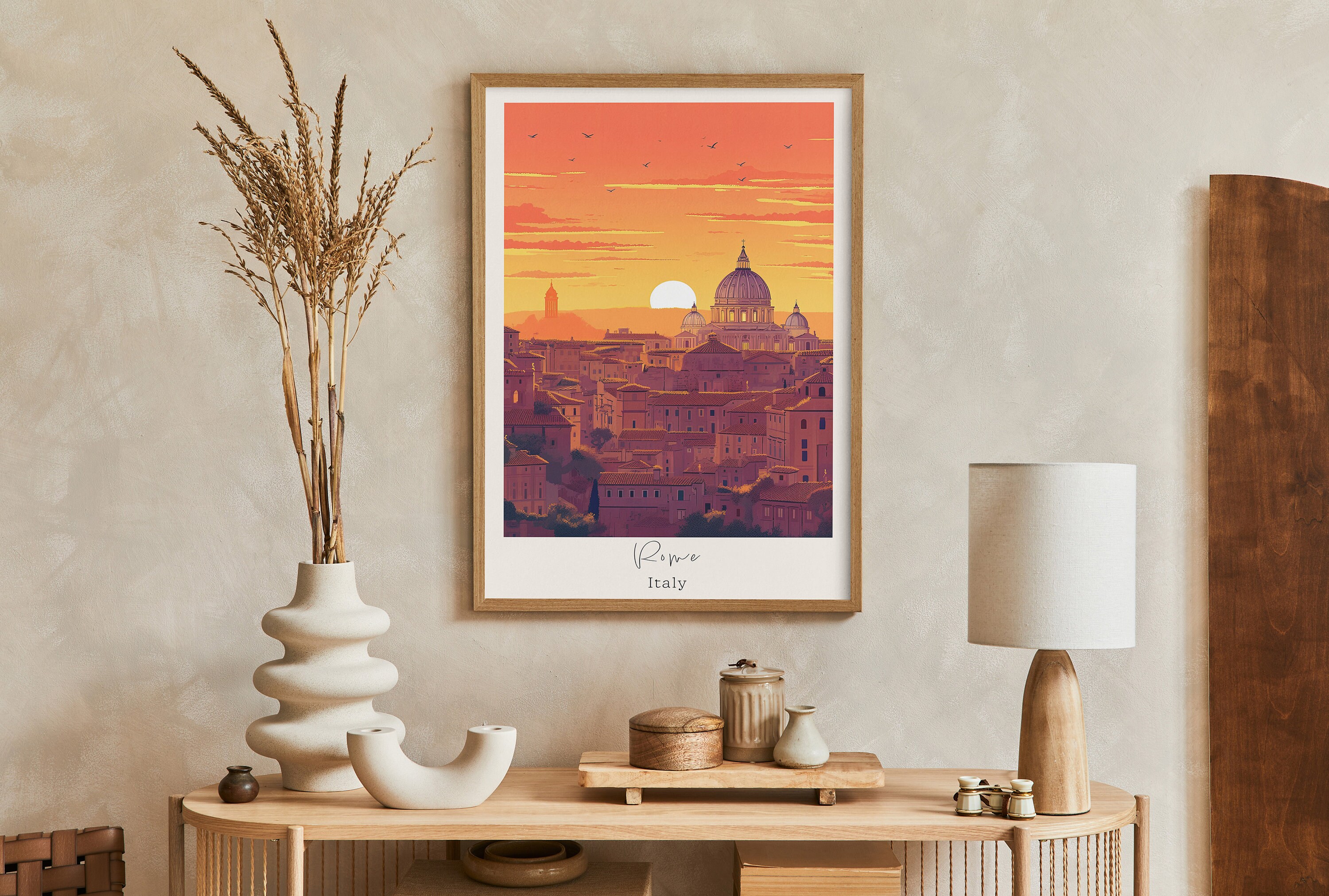 Italian Scenes and Cities Illustration Poster Combo Pack Posters Print ...