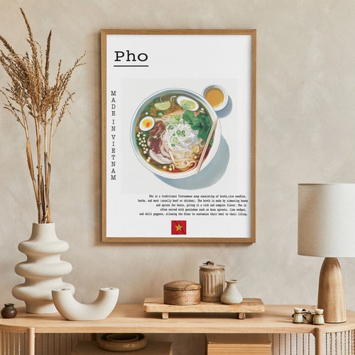 Vietnamese Pho National Dish Poster Digital Artwork Print at - Etsy