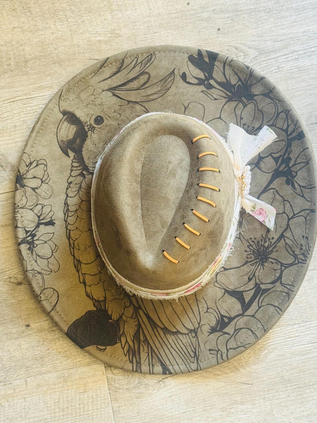 Galah - Burnt Pyro Fedora Hat: Laser Engraved Suedette Hat - Etsy