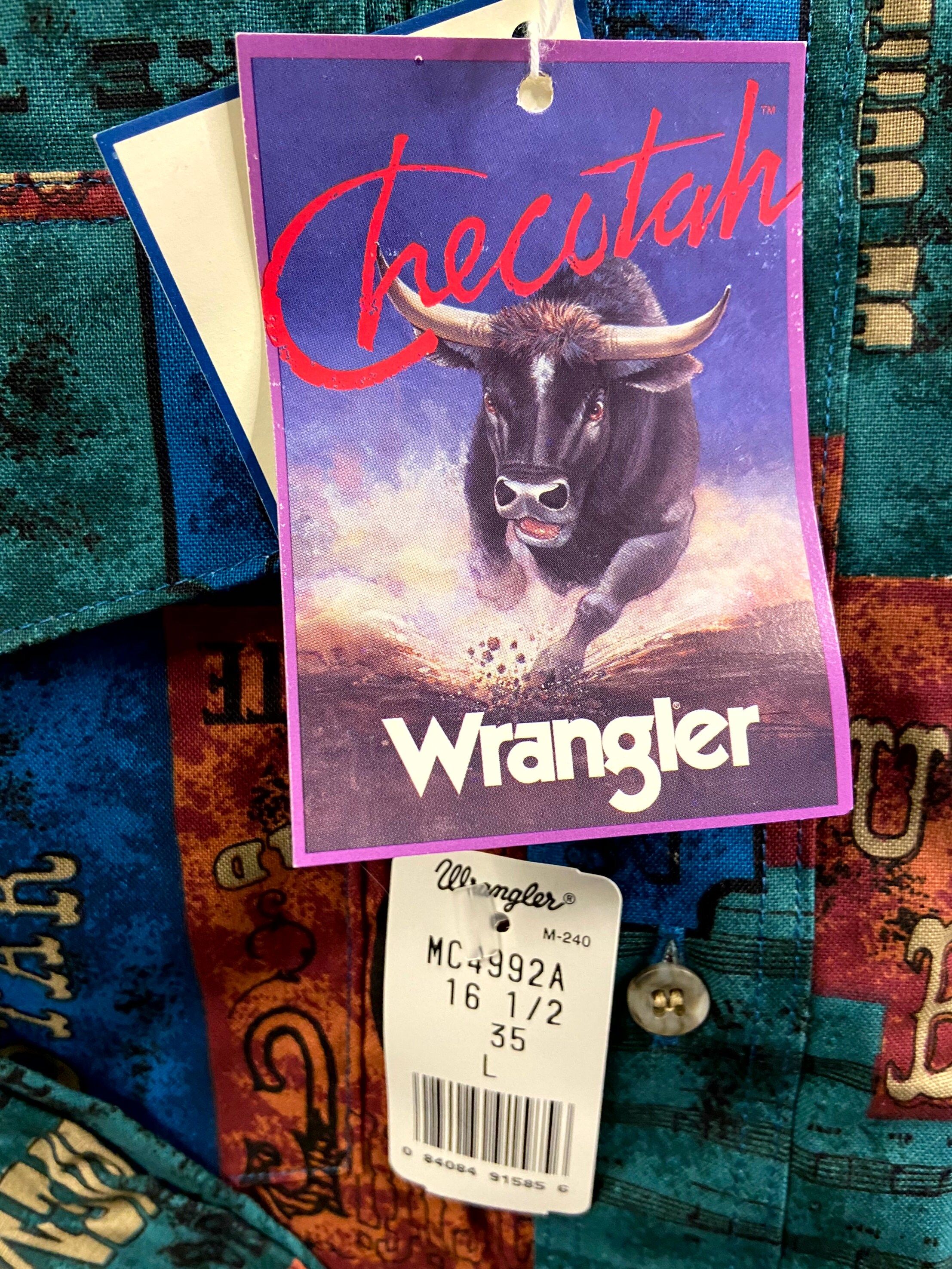 Vintage Wrangler Multicolored Checotah Dress Shirt NWT - Etsy