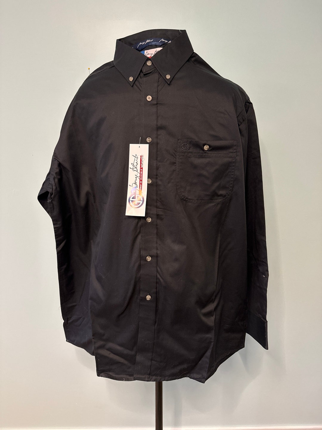 Men's Vintage Black Wrangler George Strait Cowboy Cut Collection Dress ...
