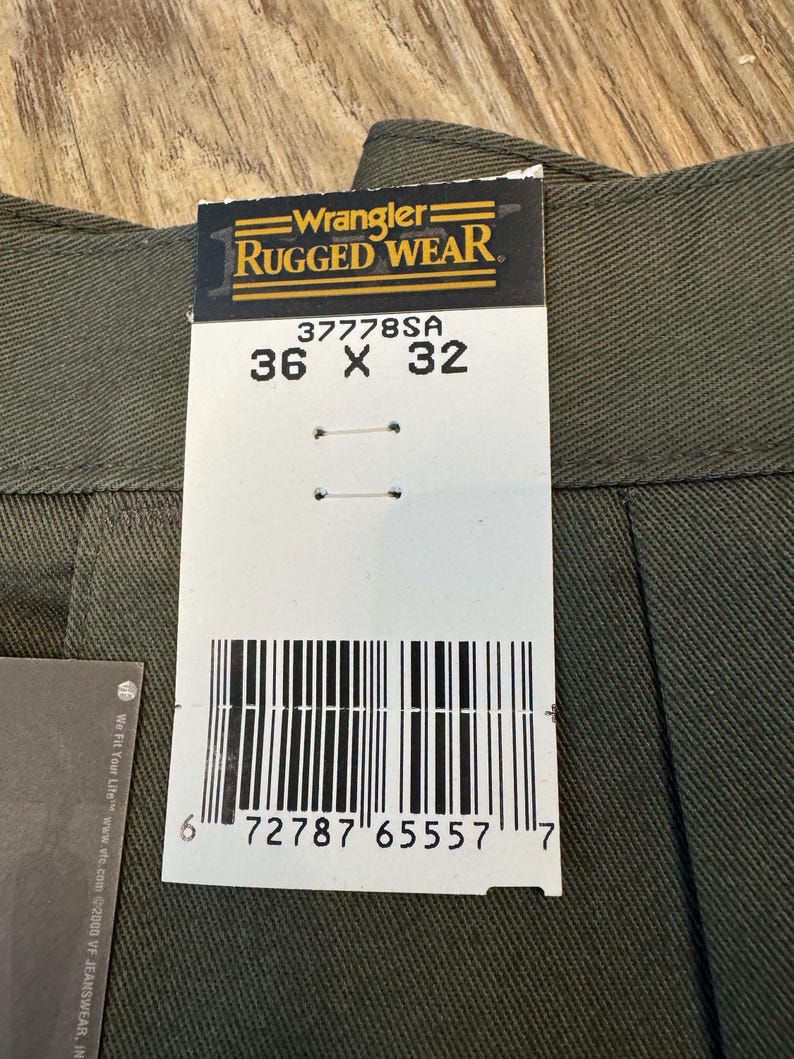 Vintage Olive Green Wrangler Rugged Wear Slacks: Men's Relaxed Fit ...