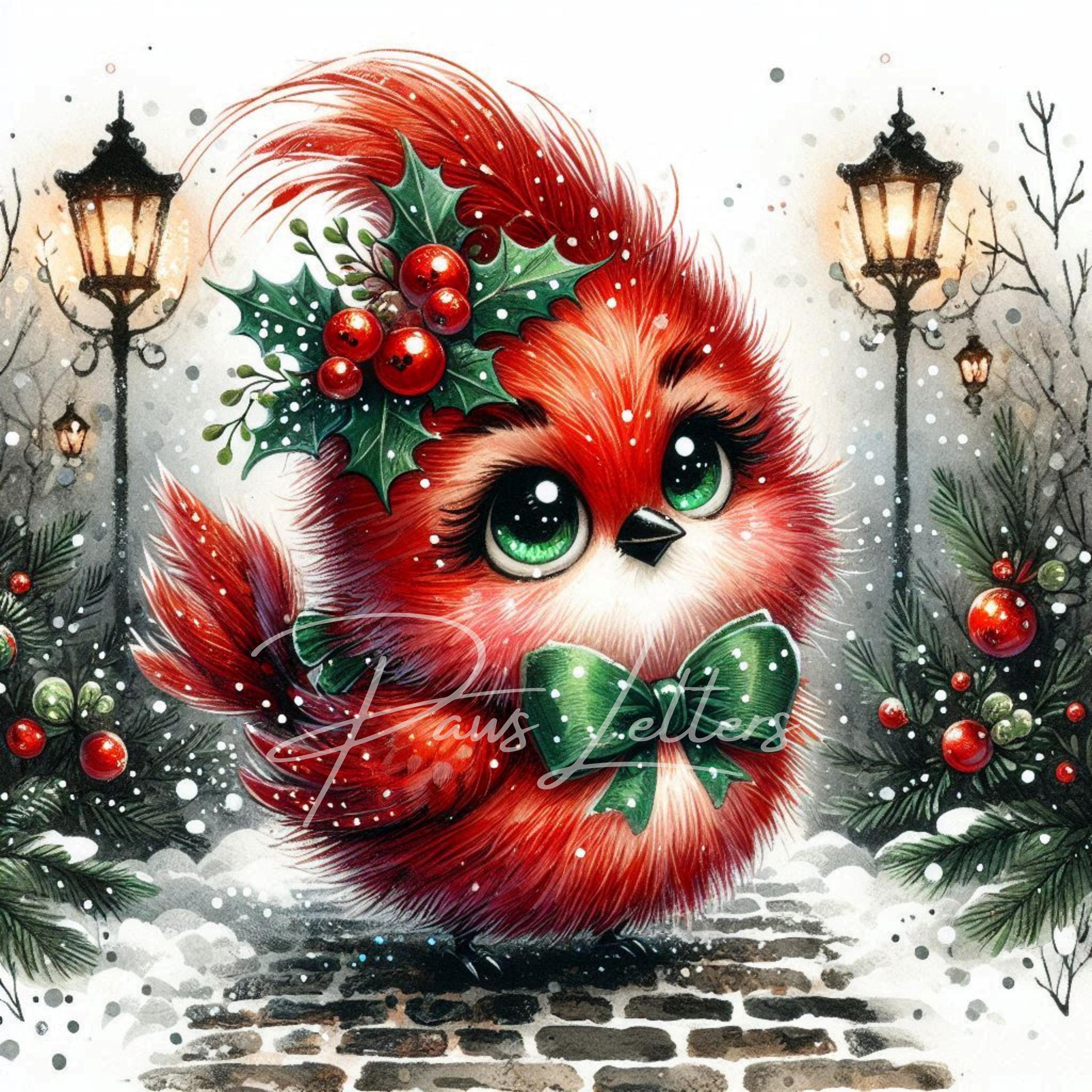 Christmas Animals Clip Art 10 High Res Watercolor Jpgs Winter Animals ...