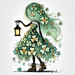 Shamrock Sprite Clipart | Set of 10 | High Quality 300 DPI Jpegs ...