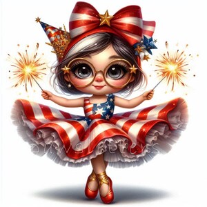 Patriotic Gnome Clipart Bundle, Fourth of July American Pride, 4th of ...