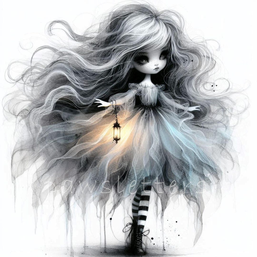 Ghostly Ballerina Doll | Set of 10 | High Quality 300 DPI Jpegs ...