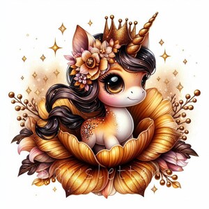 Baby Unicorn Watercolor Clipart | Set of 10 | High Quality 300 DPI ...