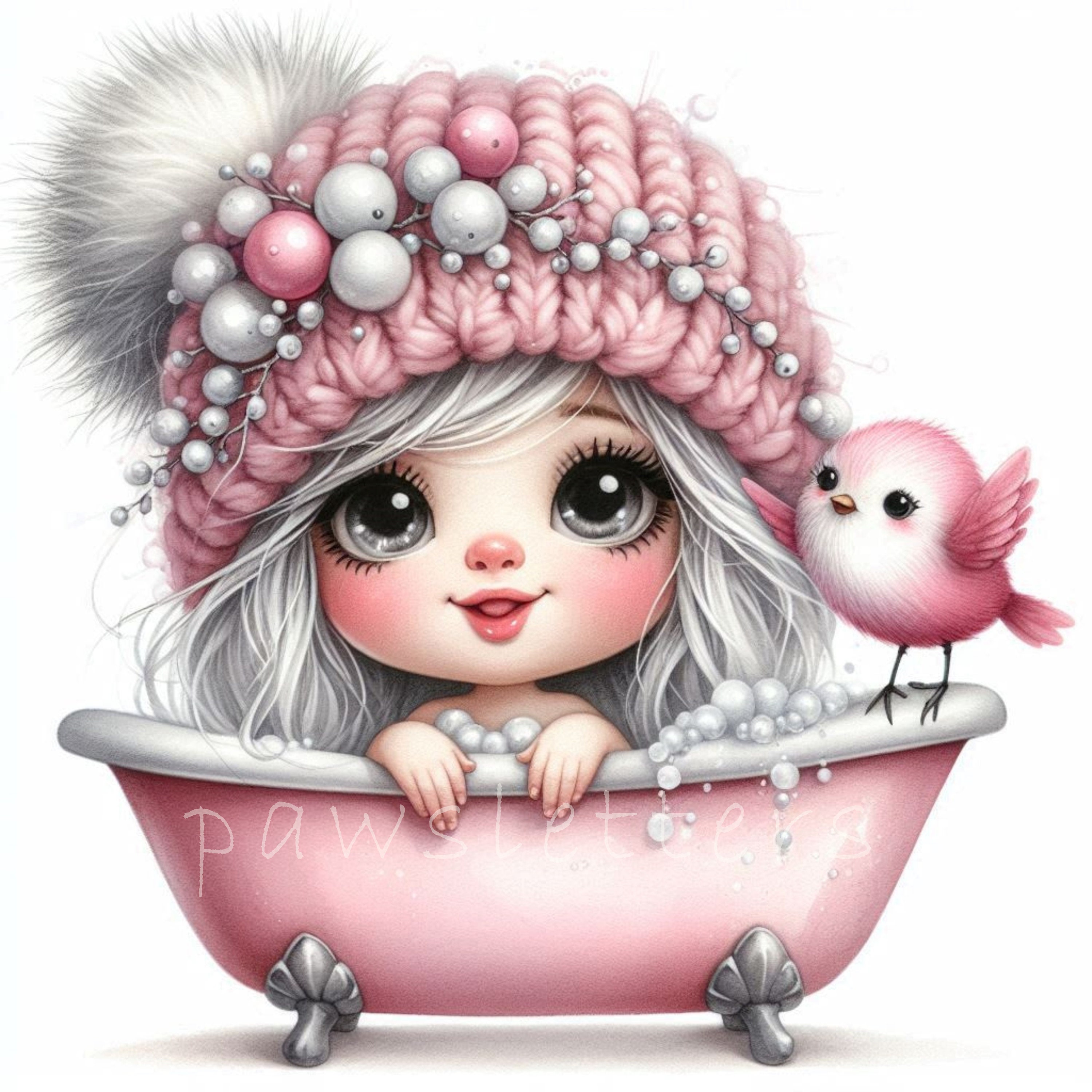 Cozy Bathtub Gnome Clipart Set of 10 High Quality 300 DPI Jpegs Spa ...