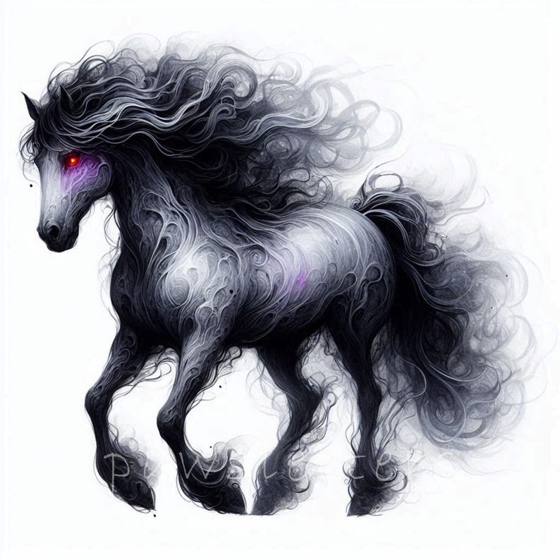Nightmare Mare Clipart | Set of 10 | High Quality 300 DPI Jpegs ...