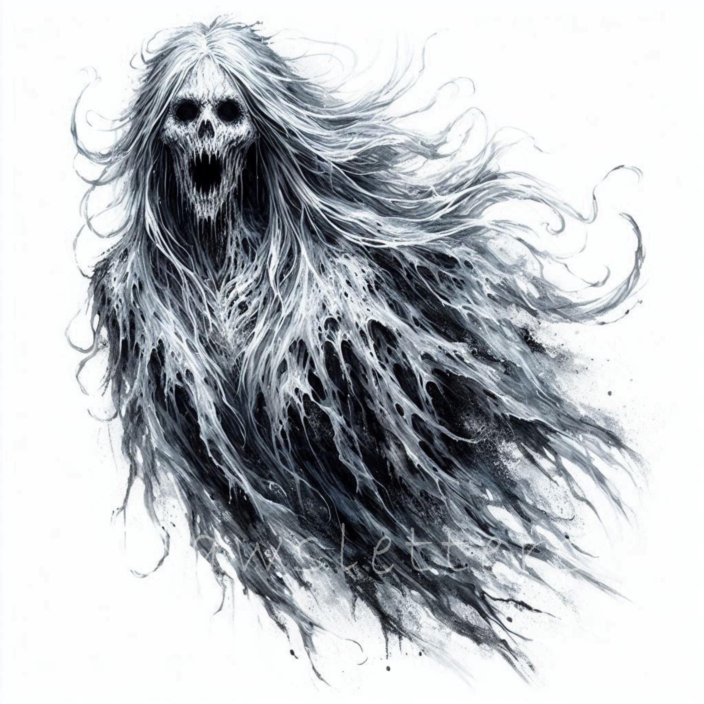 Wailing Banshee Clipart | Set of 10 | High Quality 300 DPI Jpegs ...