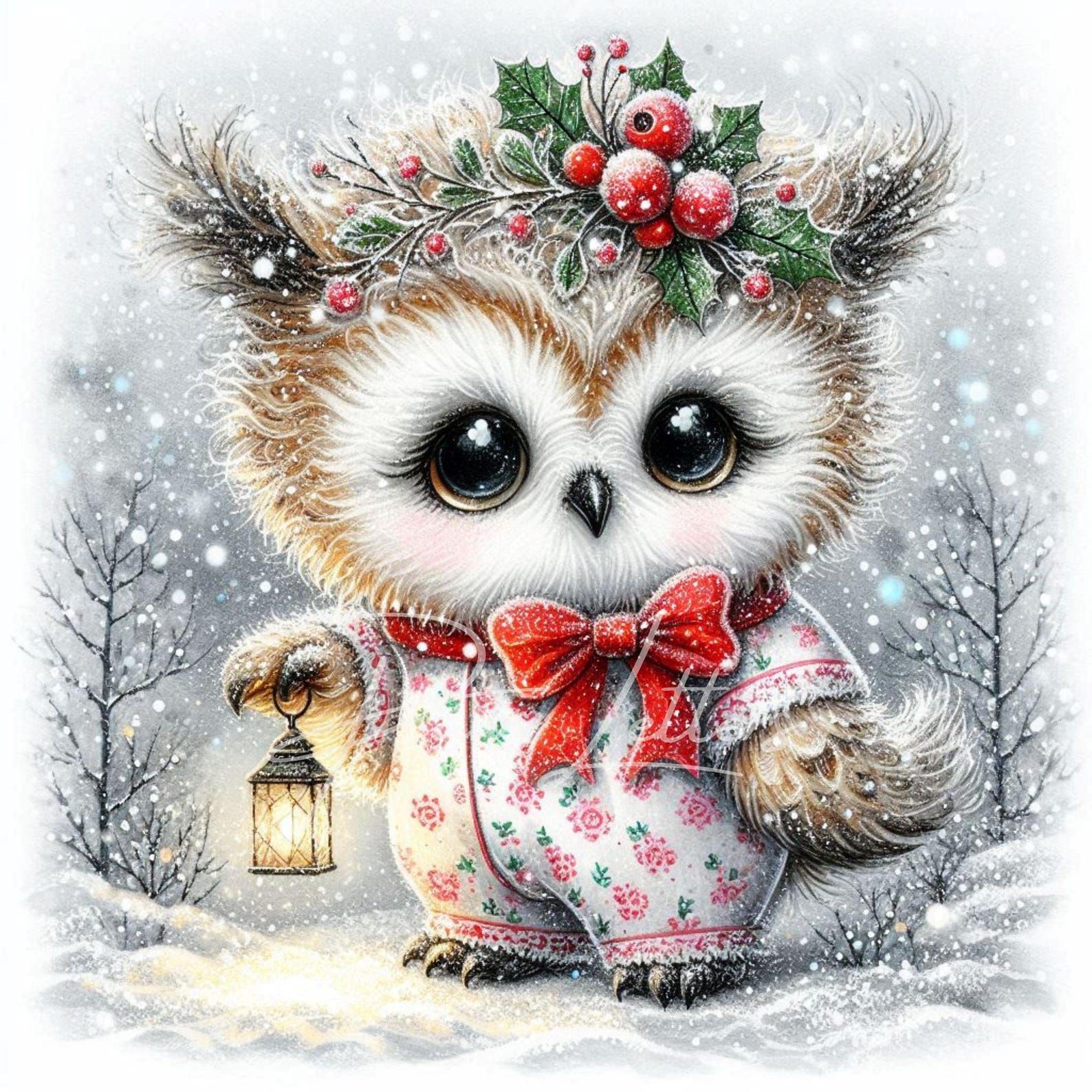 Christmas Animals Clip Art 10 High Res Watercolor Jpgs Winter Animals ...