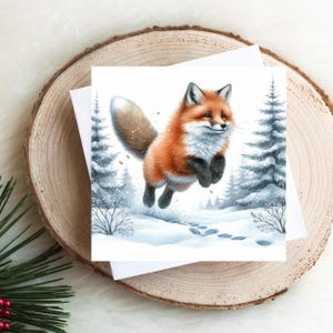 Winter Wonderland Fox Clip Art 10 High Res Watercolor Jpgs Christmas ...