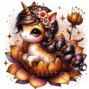 Baby Unicorn Watercolor Clipart | Set of 10 | High Quality 300 DPI ...