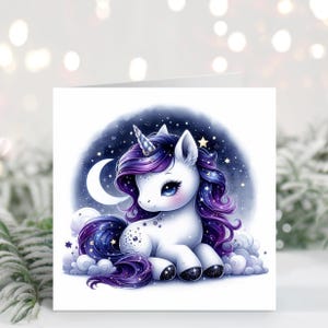 Twilight Christmas Unicorn Clip Art 10 High Res Watercolor Jpgs for ...