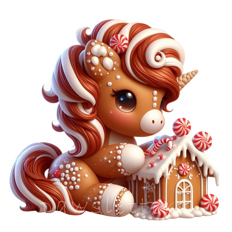 Christmas Unicorn Clipart | Set of 10 | High Quality 300 DPI Jpegs ...