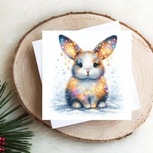 Christmas Bunny Clipart 10 High Res Watercolor Jpgs Cute Winter Animals ...