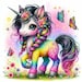 Baby Unicorn Watercolor Clipart | Set of 10 | High Quality 300 DPI ...