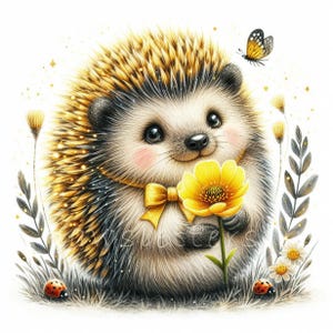 Sunbeam Hedgehog Clipart | Set of 10 | High Quality 300 DPI Jpegs ...
