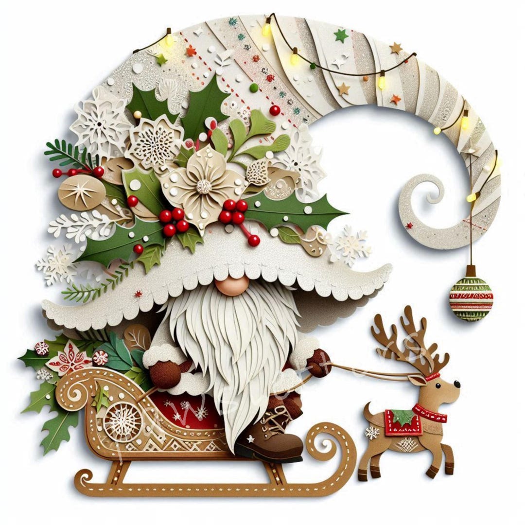 Winter Gnomes Clipart 10 High Quality 300 DPI Jpegs Cozy Christmas ...