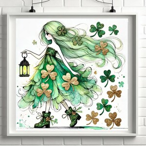 Shamrock Sprite Clipart | Set of 10 | High Quality 300 DPI Jpegs ...